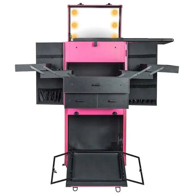 SHANY: Rebel Pro Makeup Artists Rolling Train Case with Lights - Troll ...