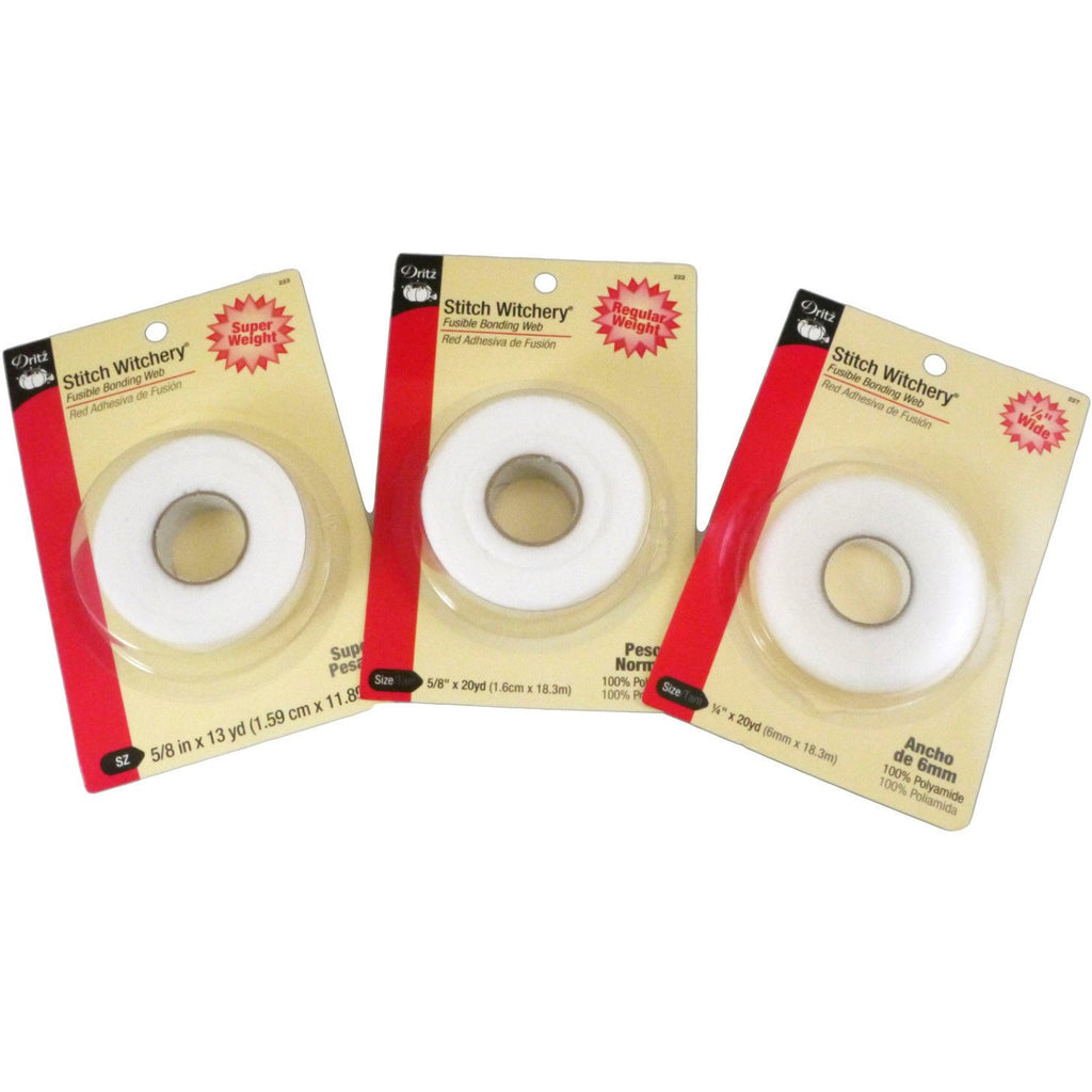 DRITZ Stitch Witchery Fusible Bonding Web, Various Sizes | Gano Inc
